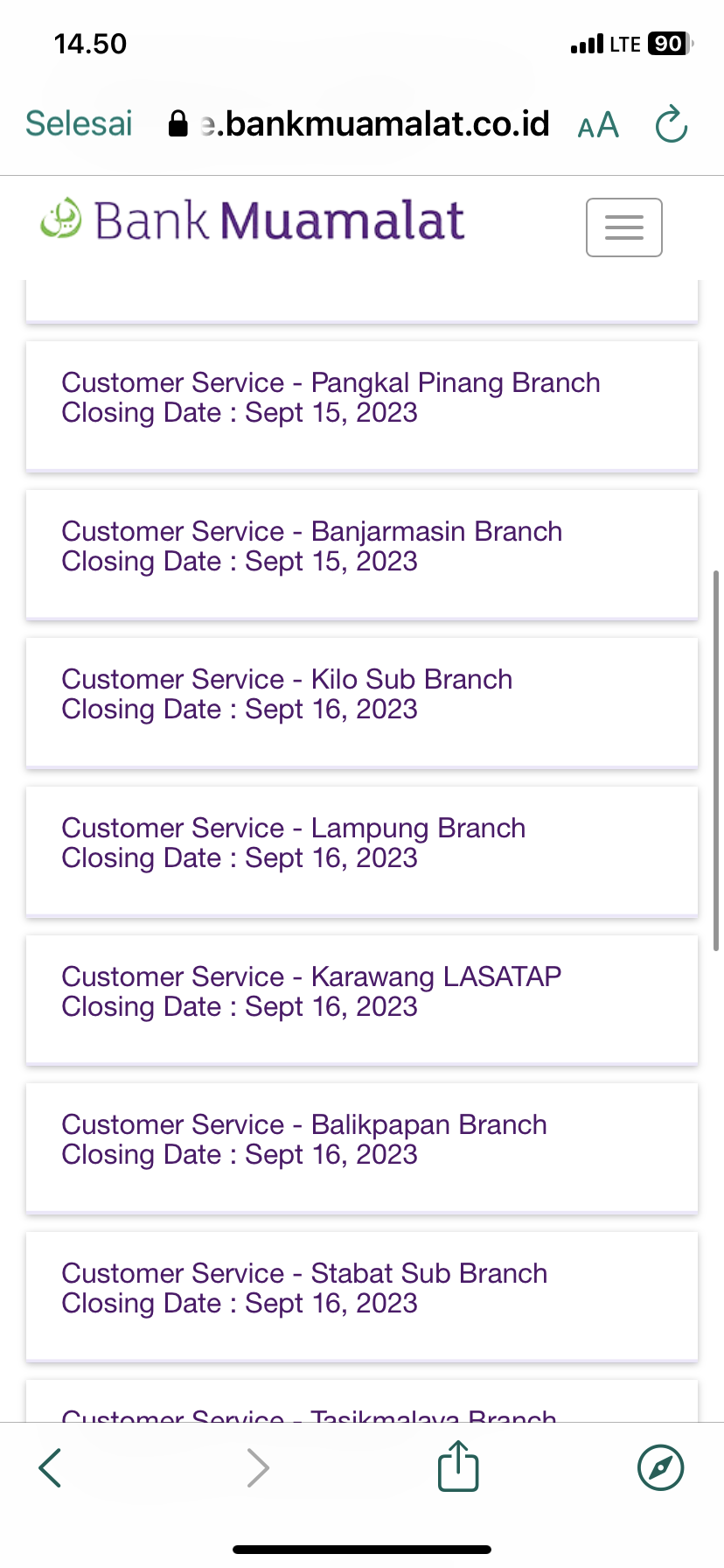 info Loker Customer Service Development Program-Pangkalpinang Branch